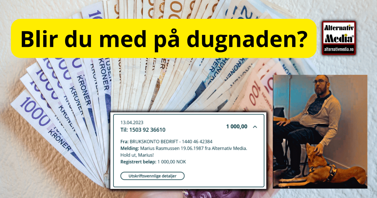 Alternativ Media® donerer 1000 kroner til Marius Rasmussen | Er du med ...